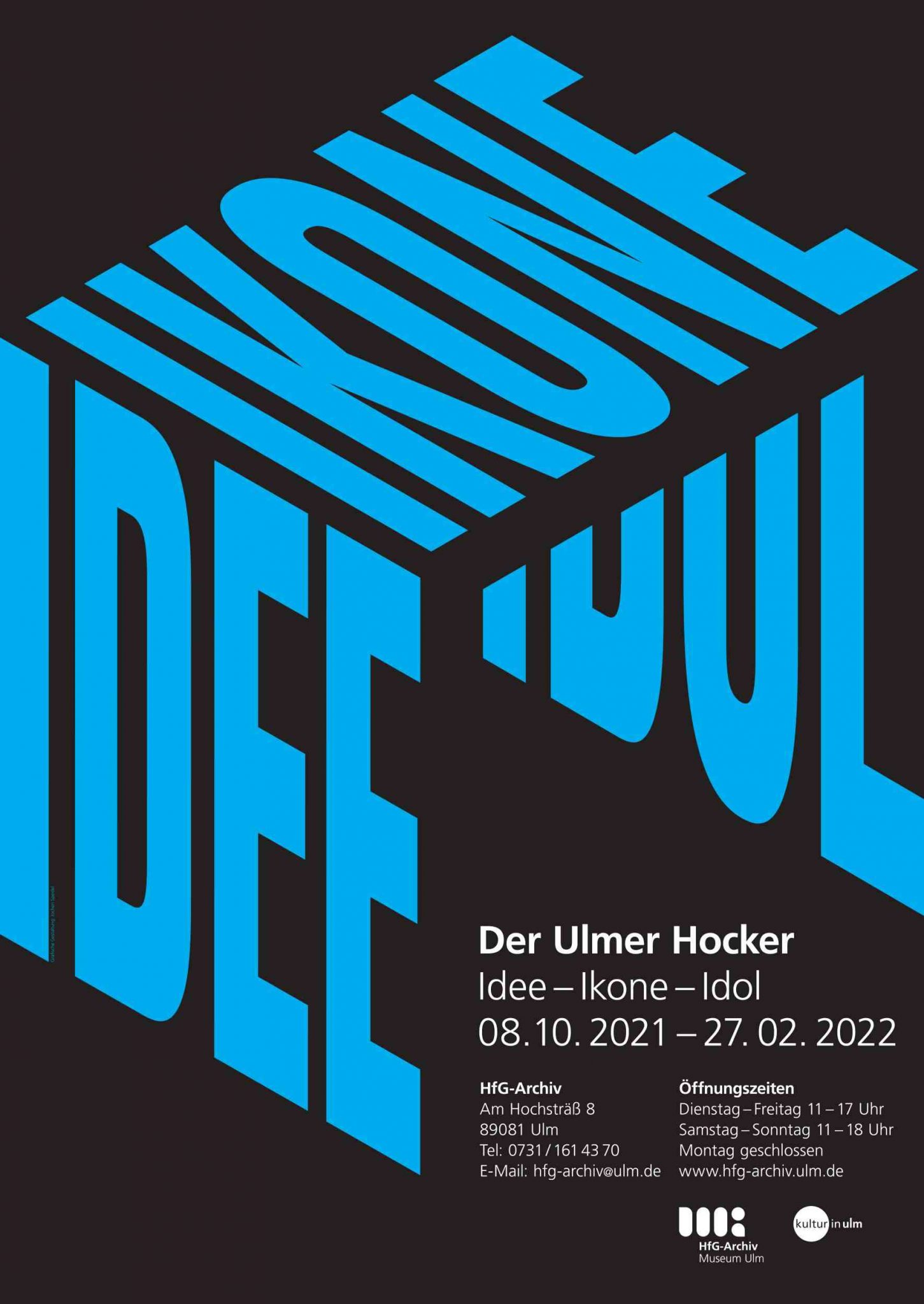 Ausstellungsplakat Der Ulmer Hocker HfG-Archiv