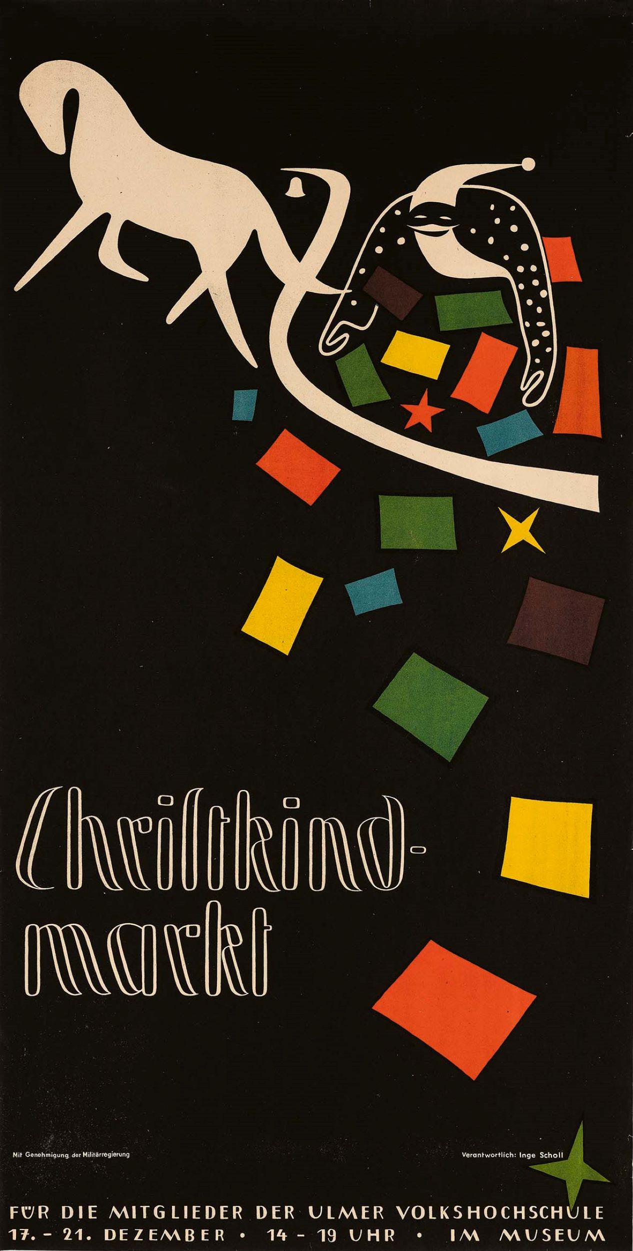 EXHIBITION POSTER AT OTL AICHER 10 YEARS 100 POSTERS HFG-ARCHIV